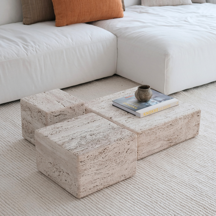 Dijon - Salontafel Mid - Travertin — Furnified
