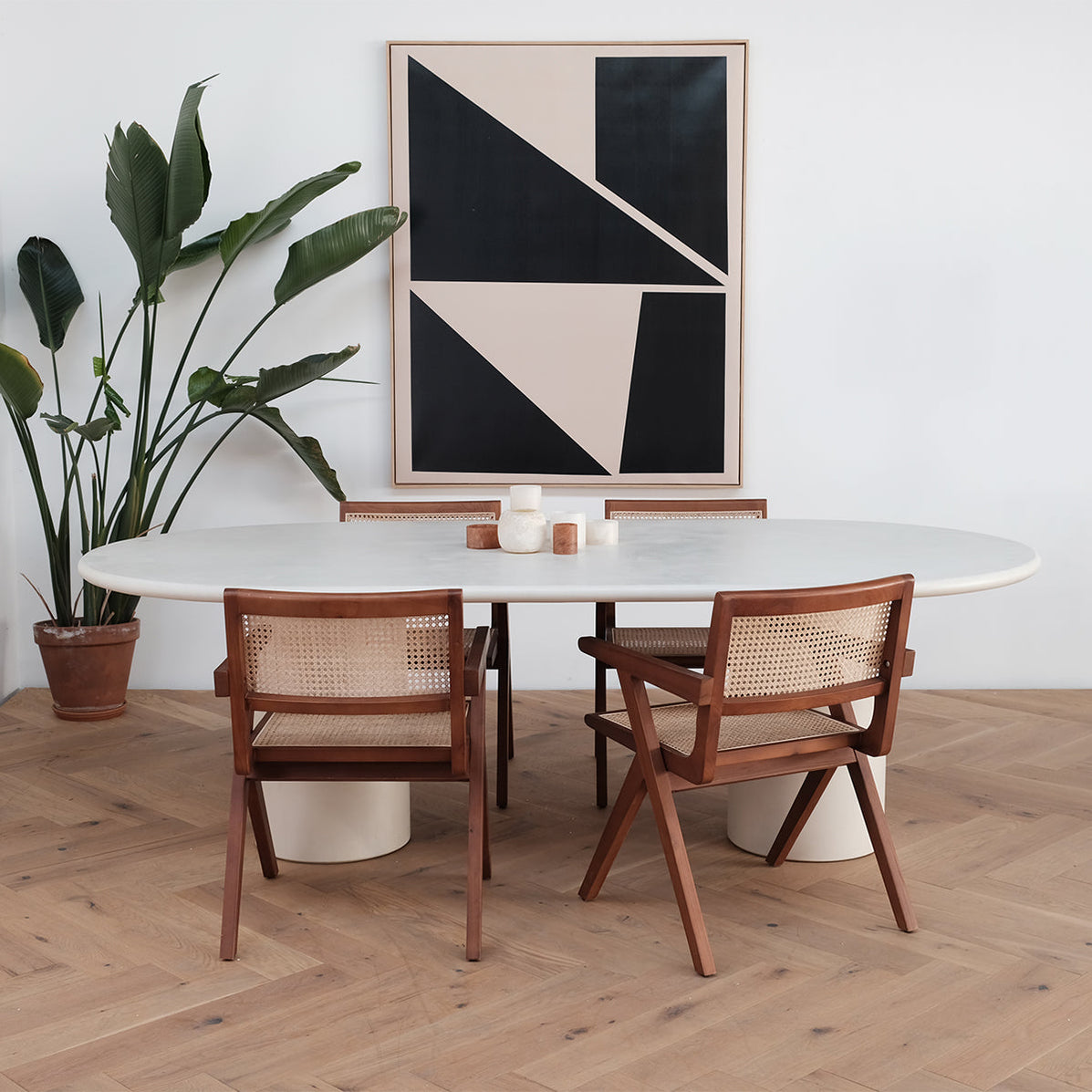 Astrid - mortex look eettafel - 240 cm - Microskin — Furnified