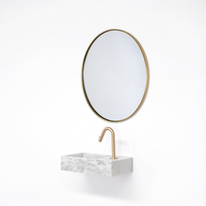 Porto Marble Hand Washer - White Marble - Right — Furnified
