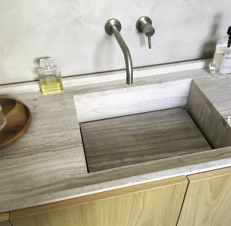 Washbasin Beige Marble - Basiel - 150 cm — Furnified