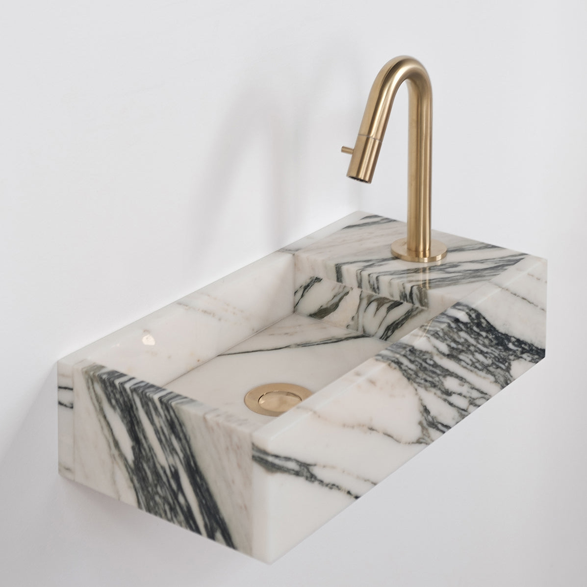 Porto marmeren handenwasser toilet | Blauw/Wit Marmer - Furnified