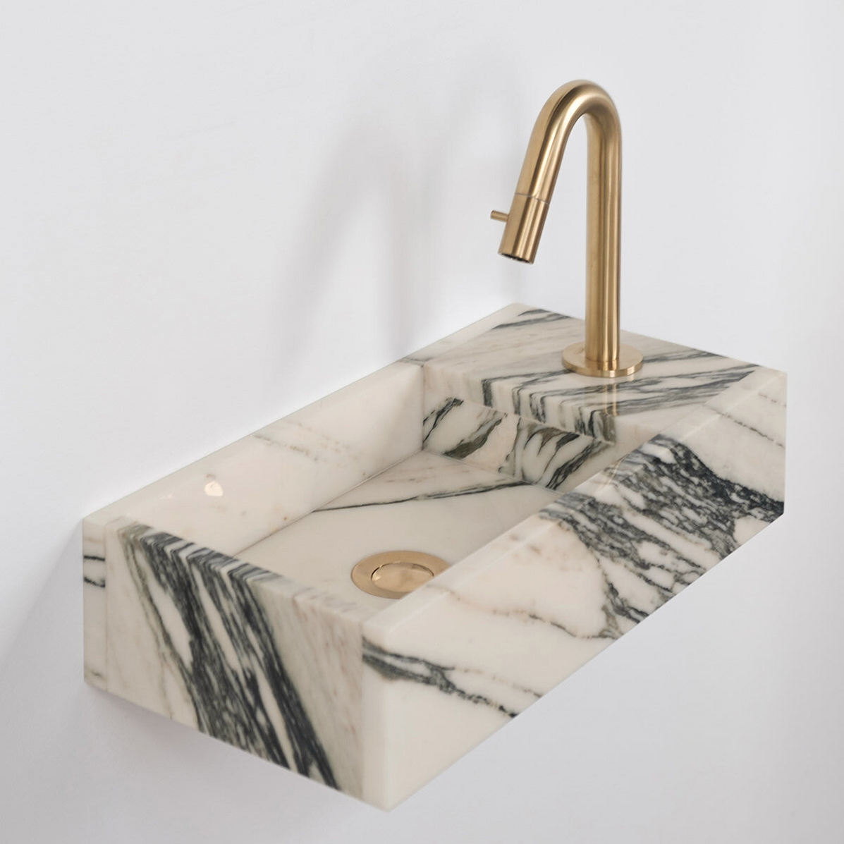 Porto marmeren handenwasser toilet | Blauw/Wit Marmer - Furnified