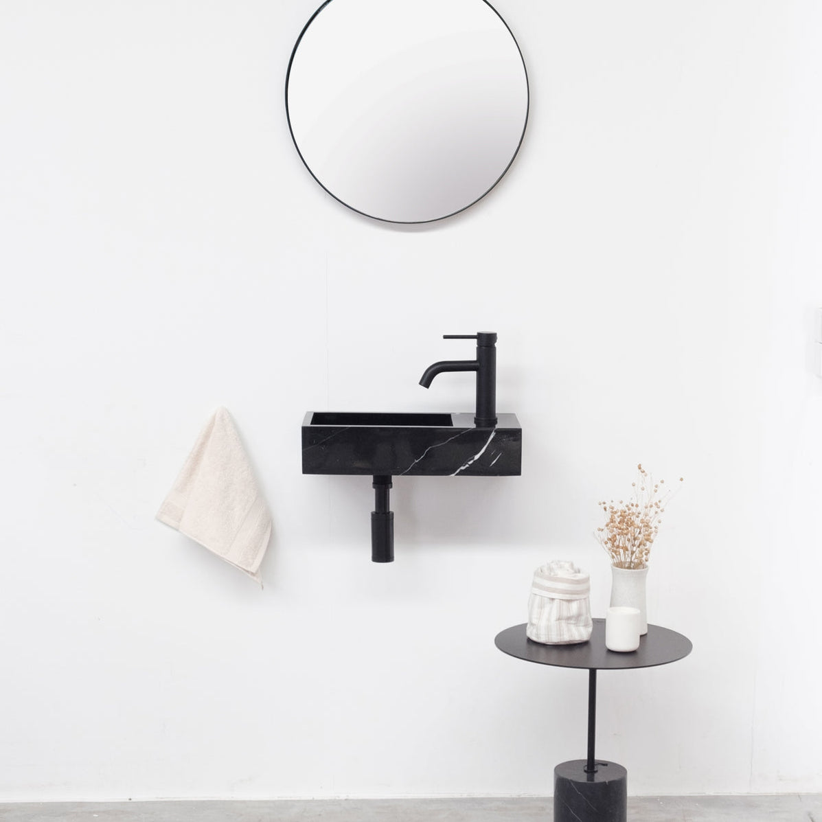 Marble Handwasher - Black - Porto — Furnified