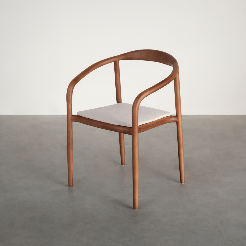 Relax Dining Chair - Dubbo - Fabric - Walnut — Furnified