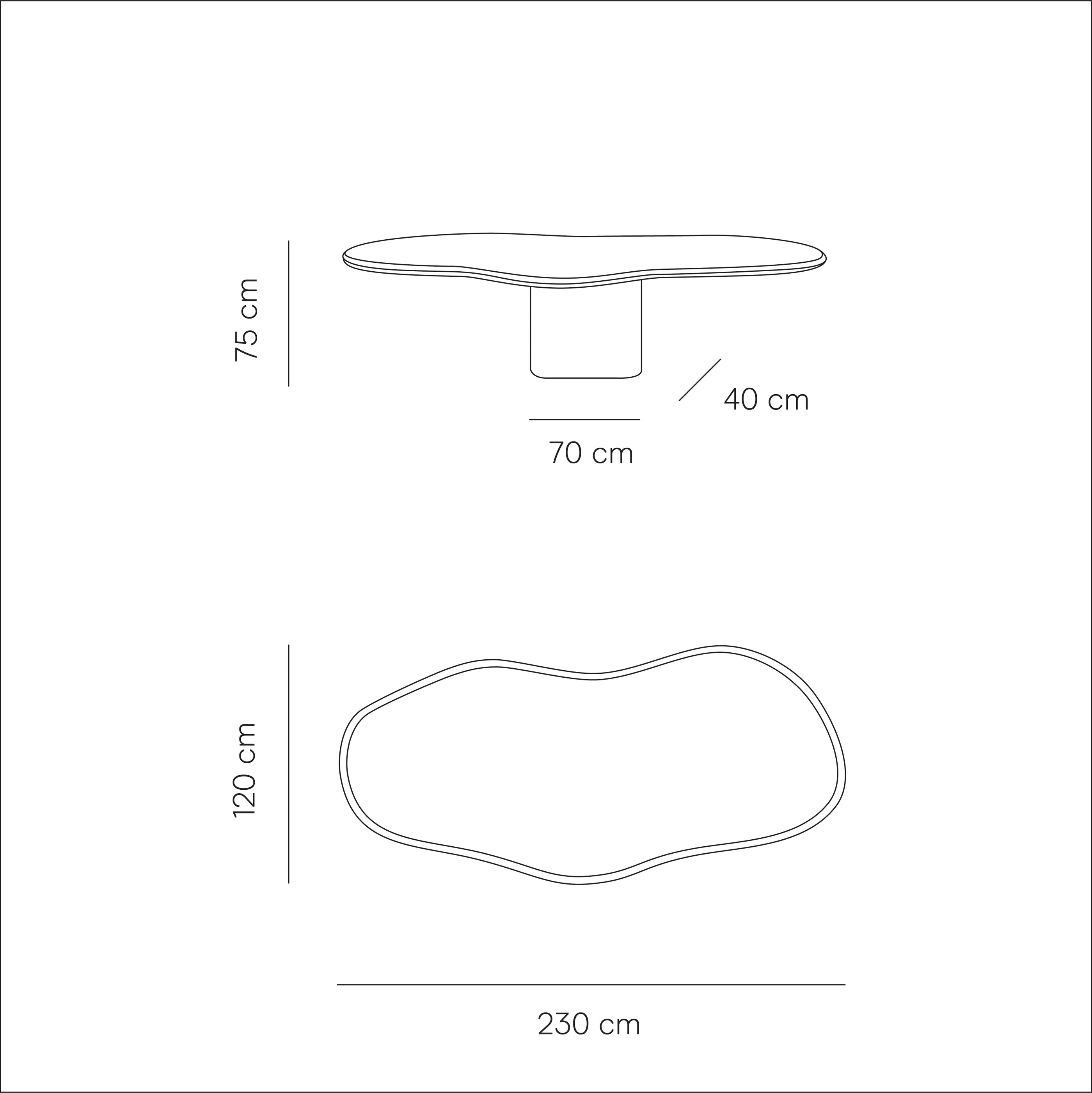 Organic Dining Table Limoges - Microskin | Furnified