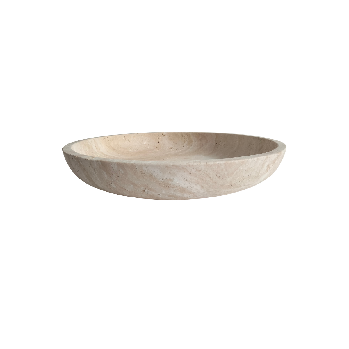 Schaal - Wit Travertin - D50 cm — Furnified