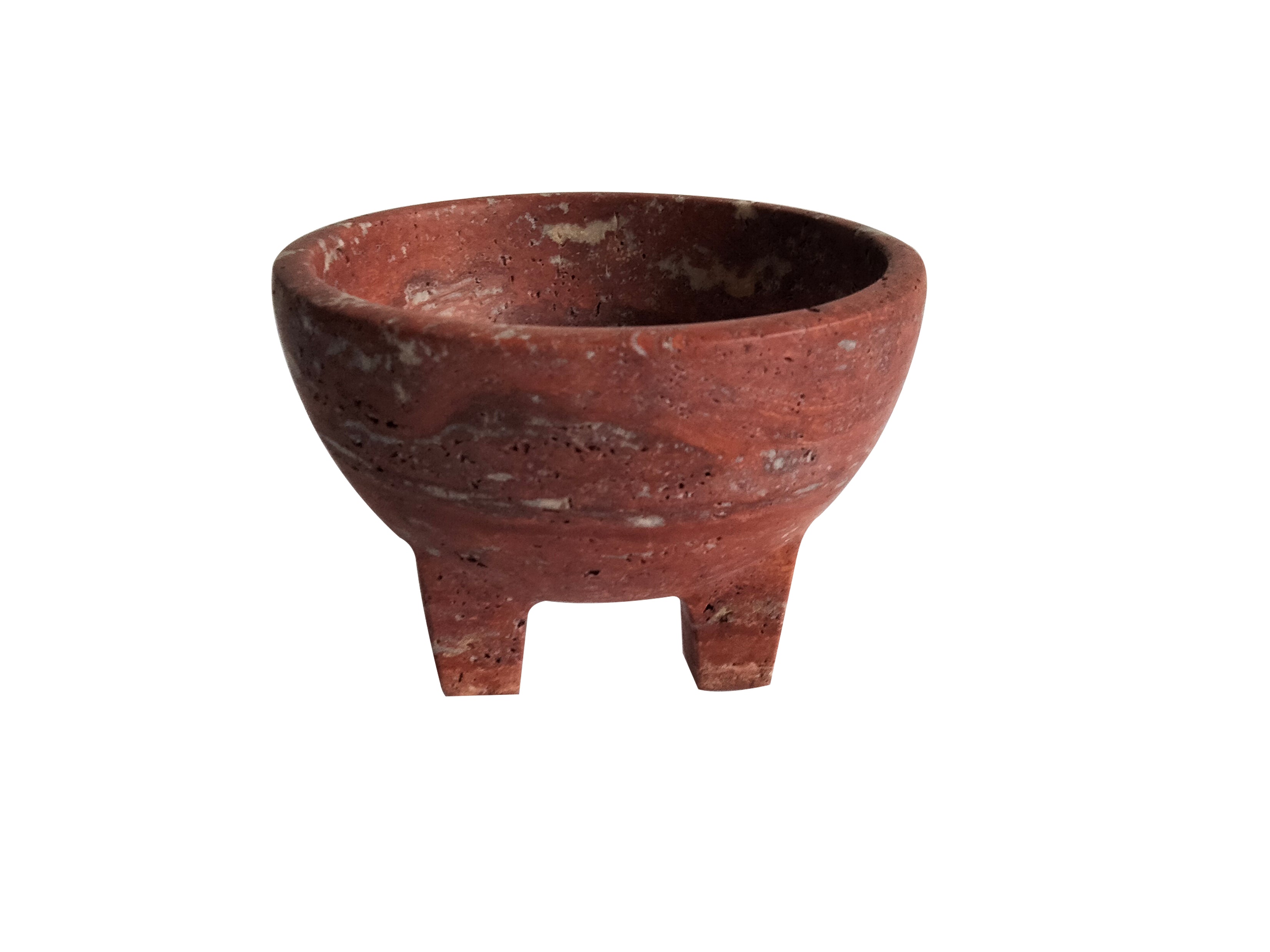 Travertin schaaltje - Rode zandsteen - D15 cm — Furnified