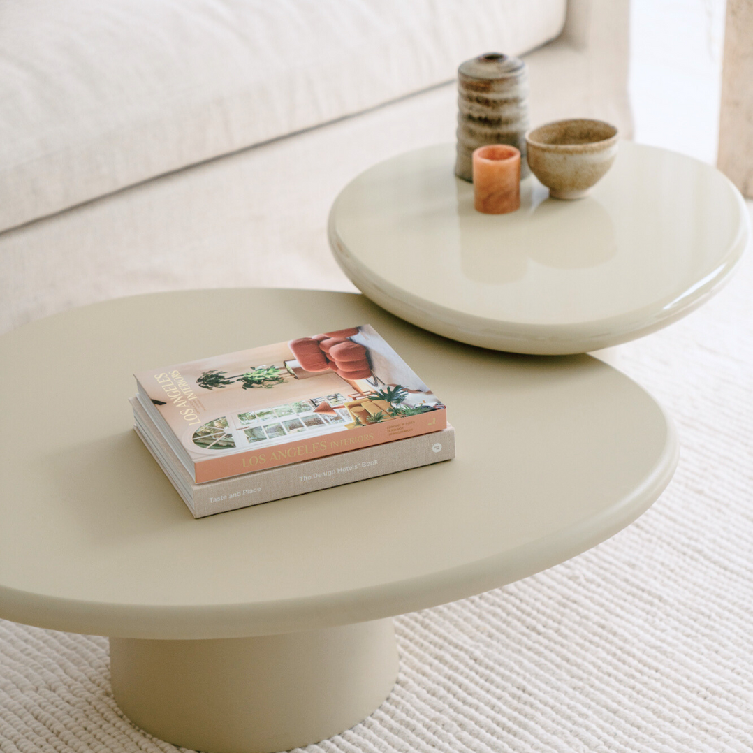 Juno Coffee Table - StoneSkin - Light Khaki - 91 cm — Furnified