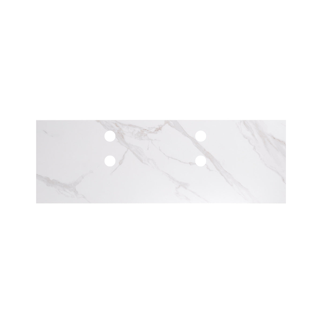 Ceramic washbasin countertop Marcel - White - 120cm - With Holes ...