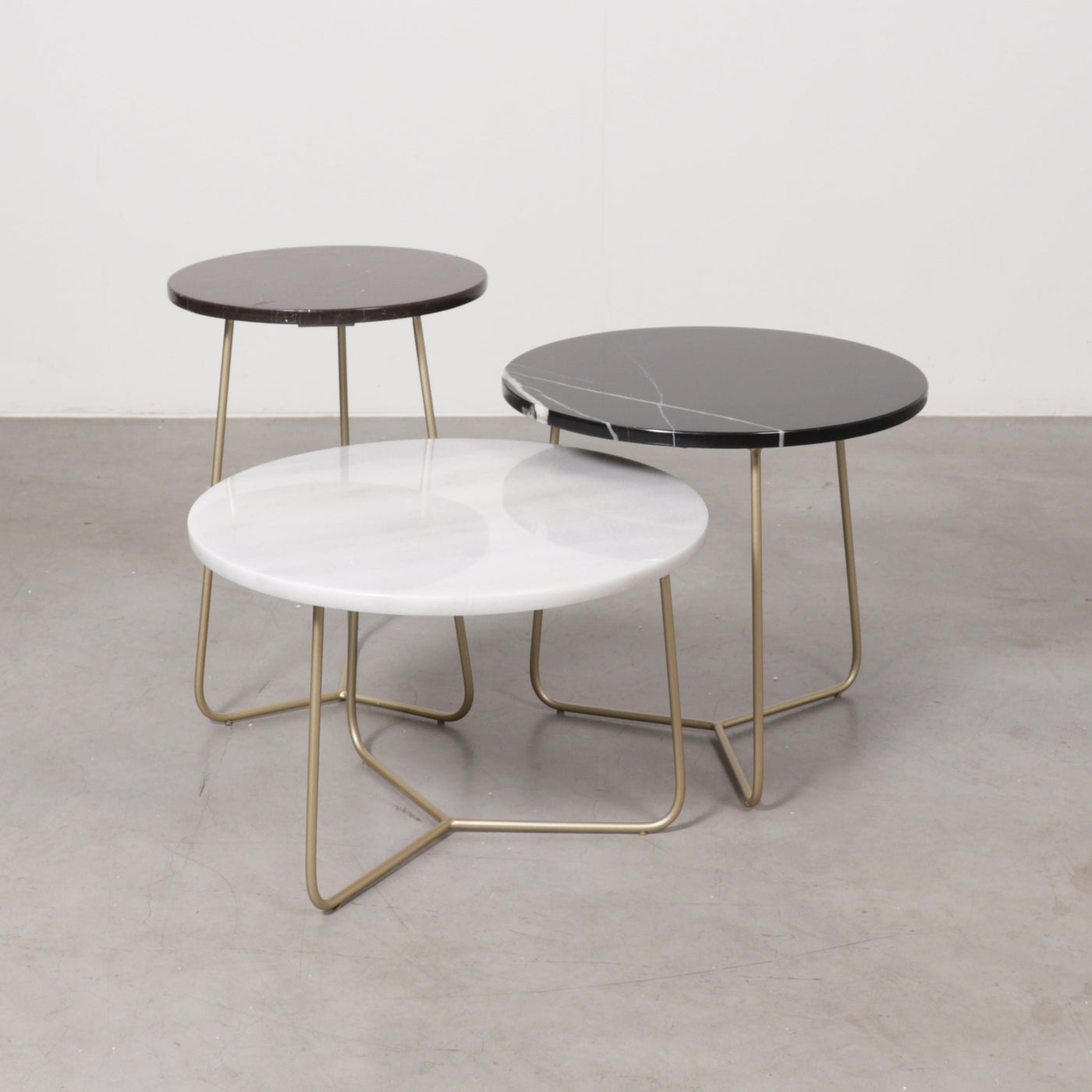 Marble Side table - White Marble - Juliette — Furnified