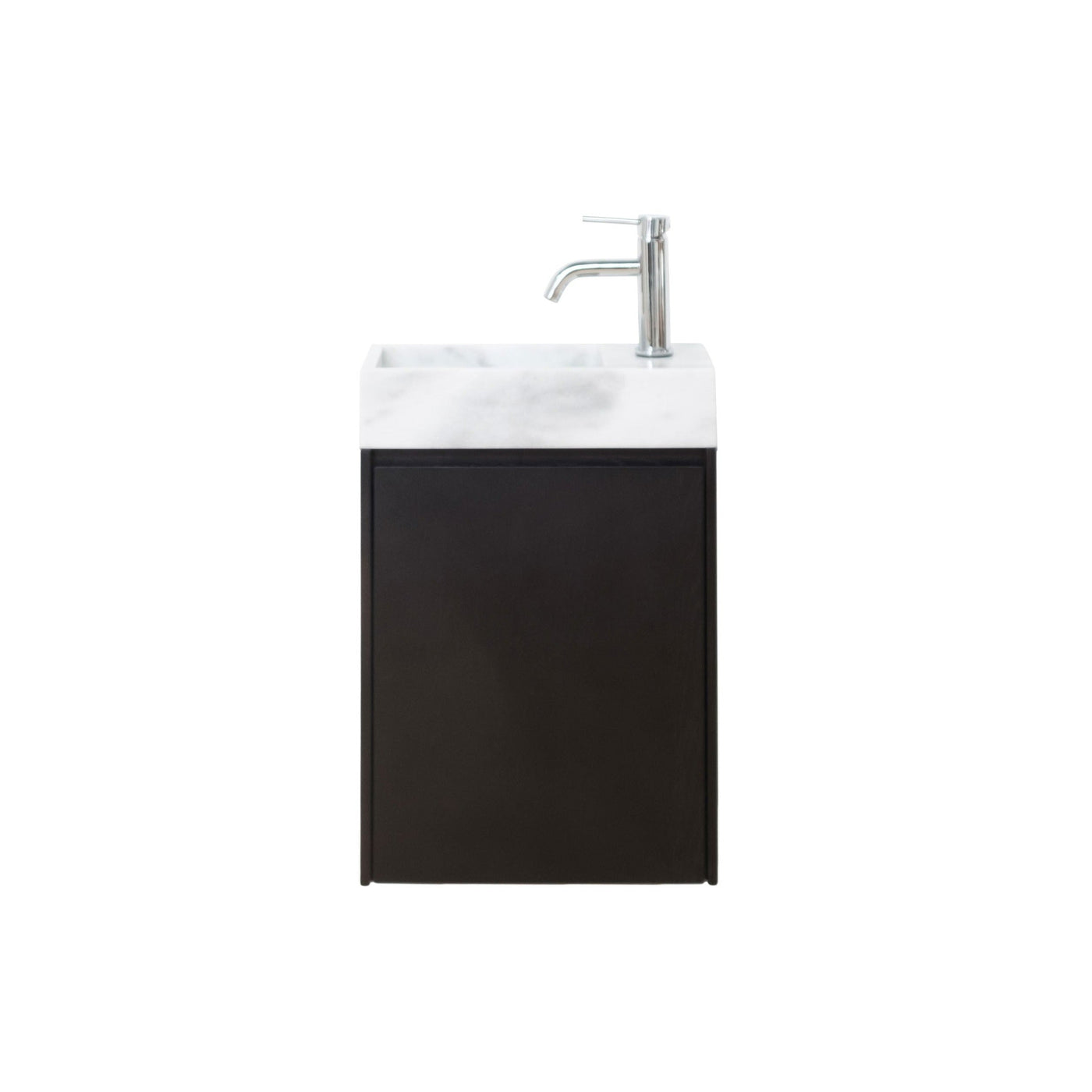 Krabi Hand Washer with Cabinet - Black Oak - White Marble — Furnified