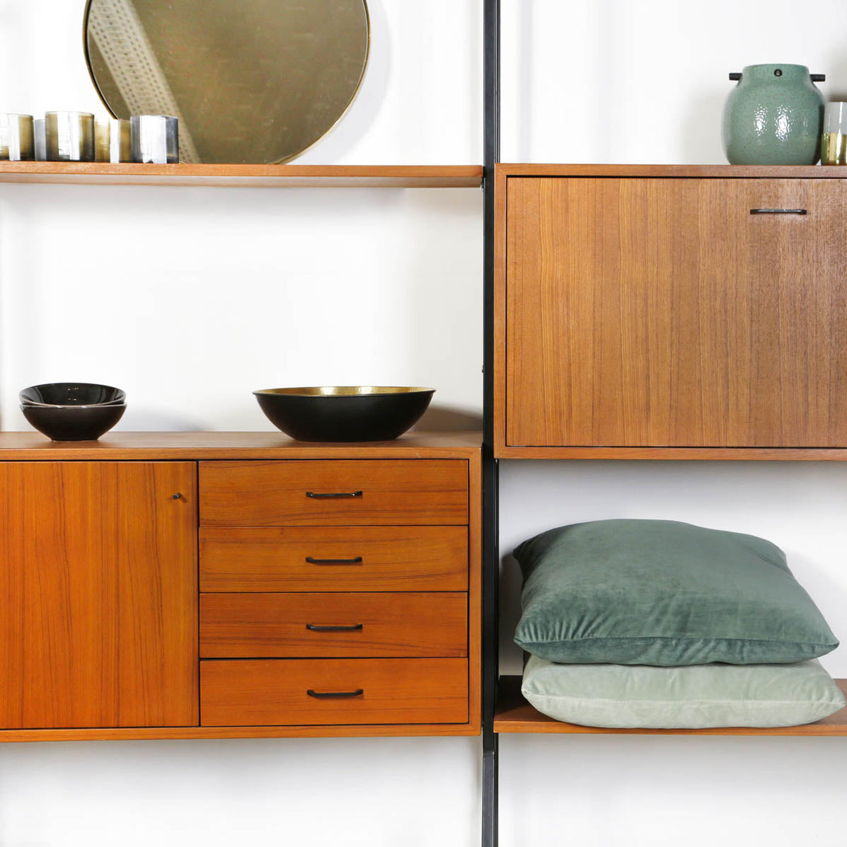 Vintage Wandkast met Uitbreiding - Teak - 278×230cm | Furnified