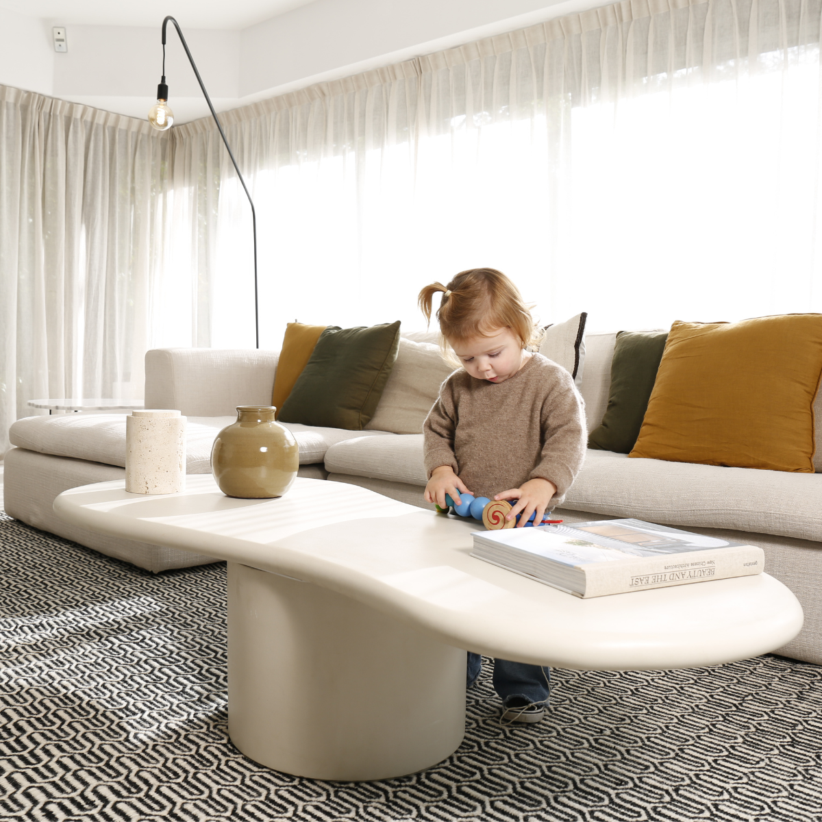 Organische salontafel mortex look - Orleans - Microskin — Furnified